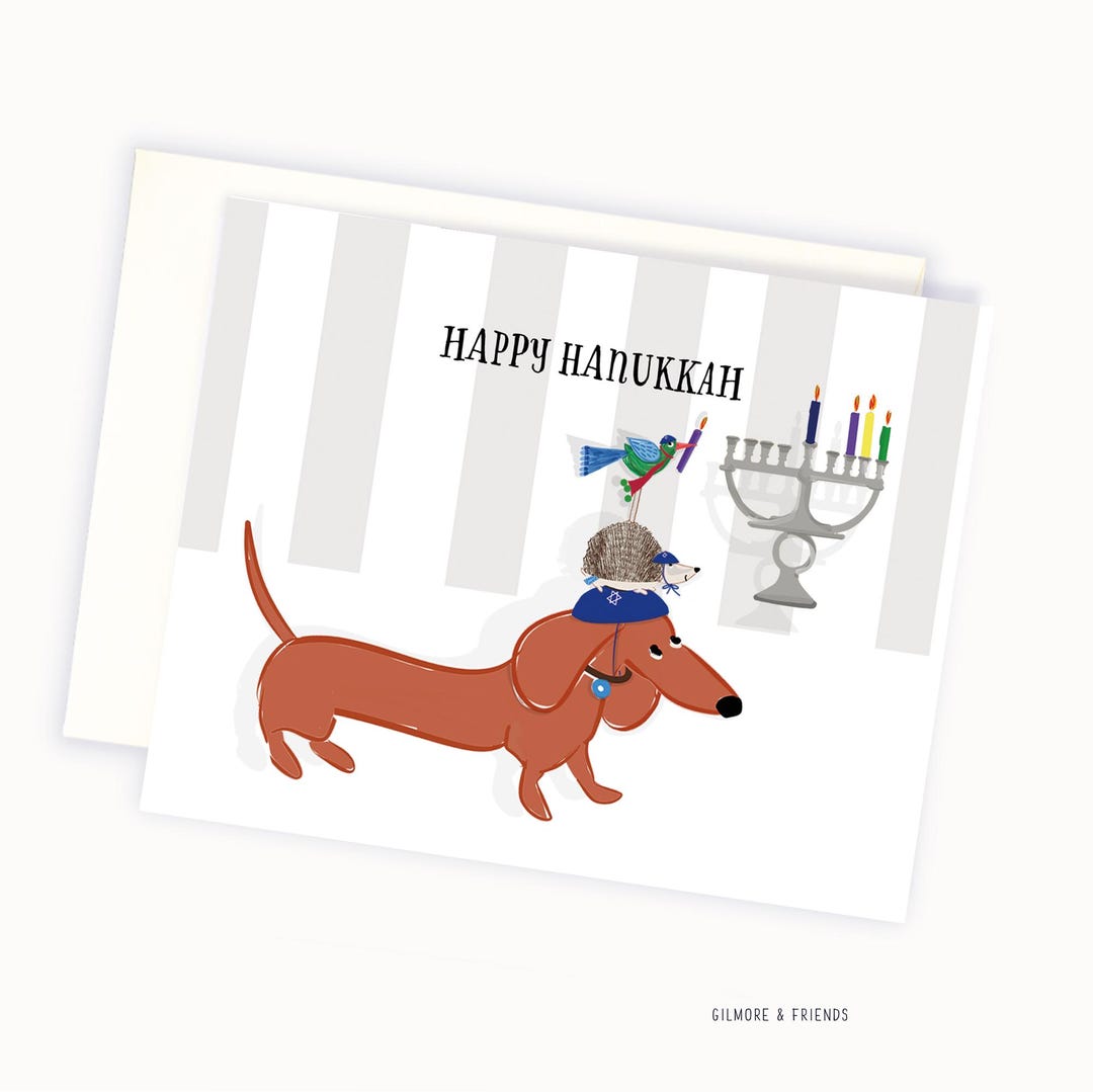 Dachshund Card Funny Hanukkah Card Doxie Hanukkah Card Chanukah ...