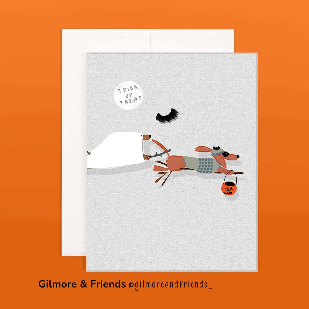 Funny Halloween Card - Halloween Ghost Card - Halloween Card for Dog ...