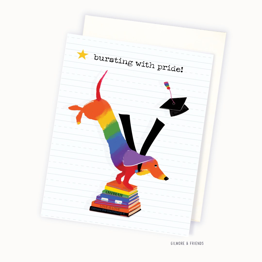 Dog Congratulations Card - Dachshund Graduation Card - Bursting With ...