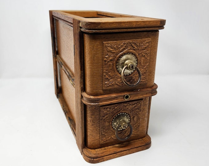 One Vintage Stack of Two Drawers Sewing Machine Drawers - Etsy