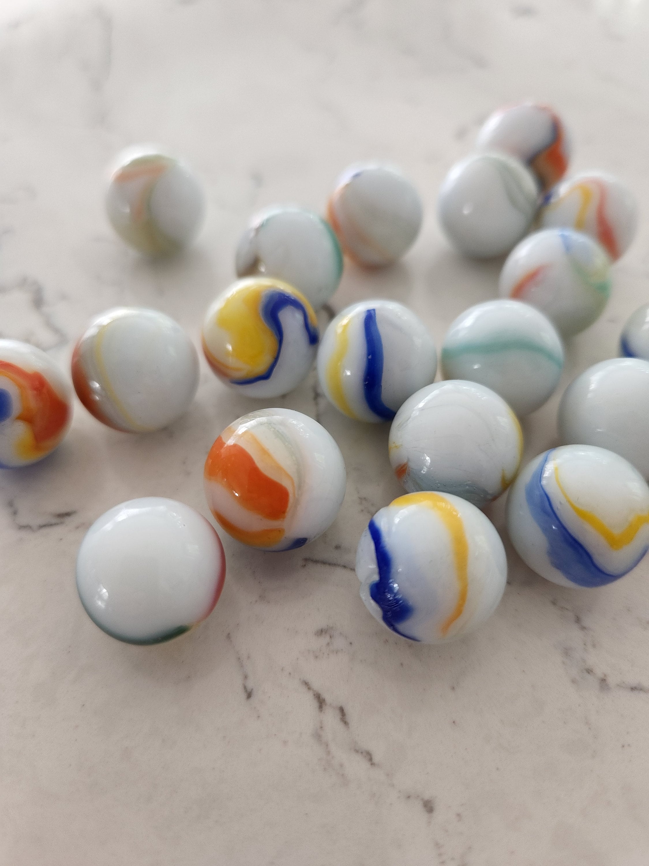 Old Glass Marbles, Vintage Marbles, Vintage Glass Marbles, Opaque Glass ...