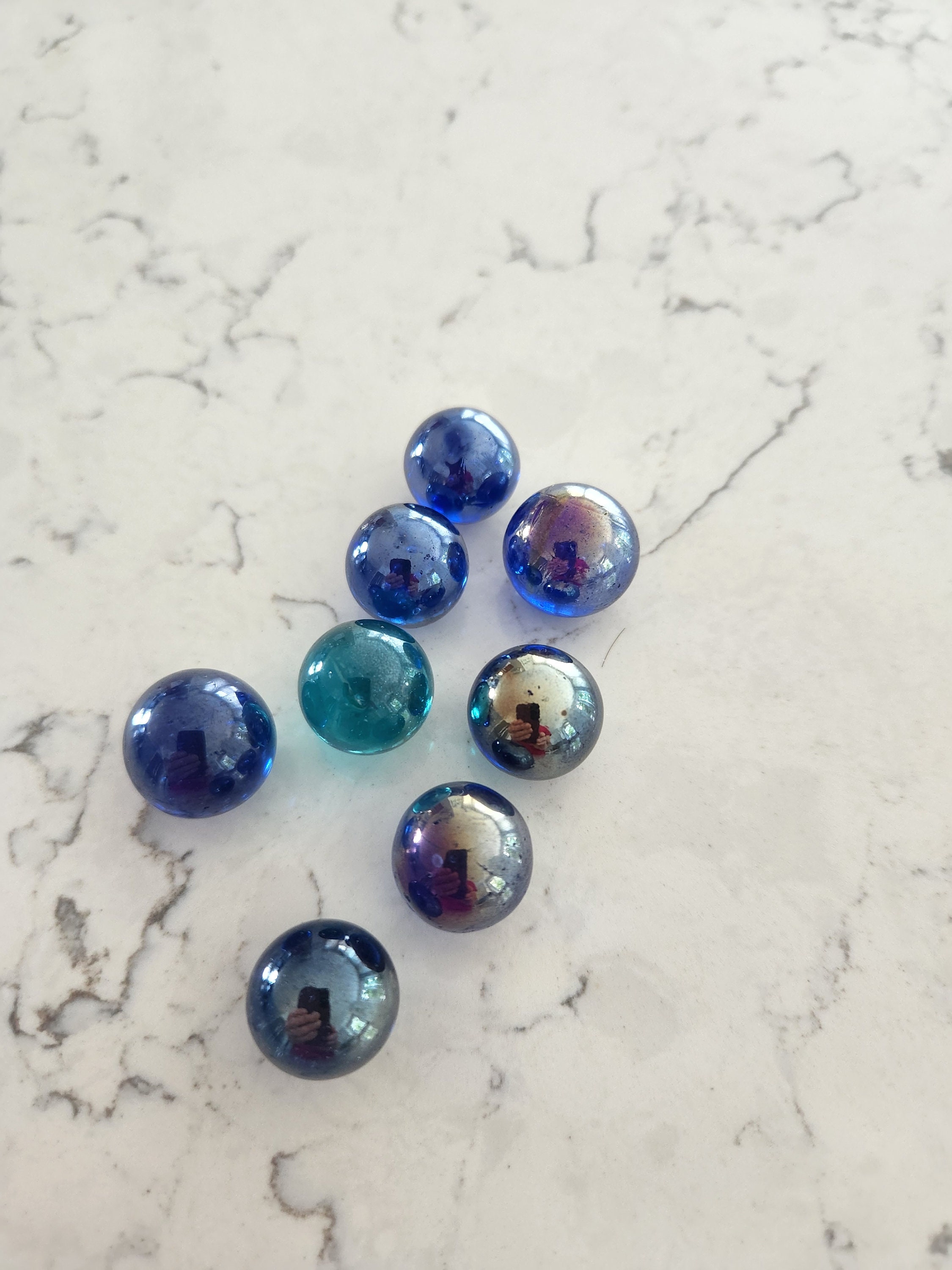 Vintage Glass Marbles, Vintage Marbles, Vintage Transparent Glass ...