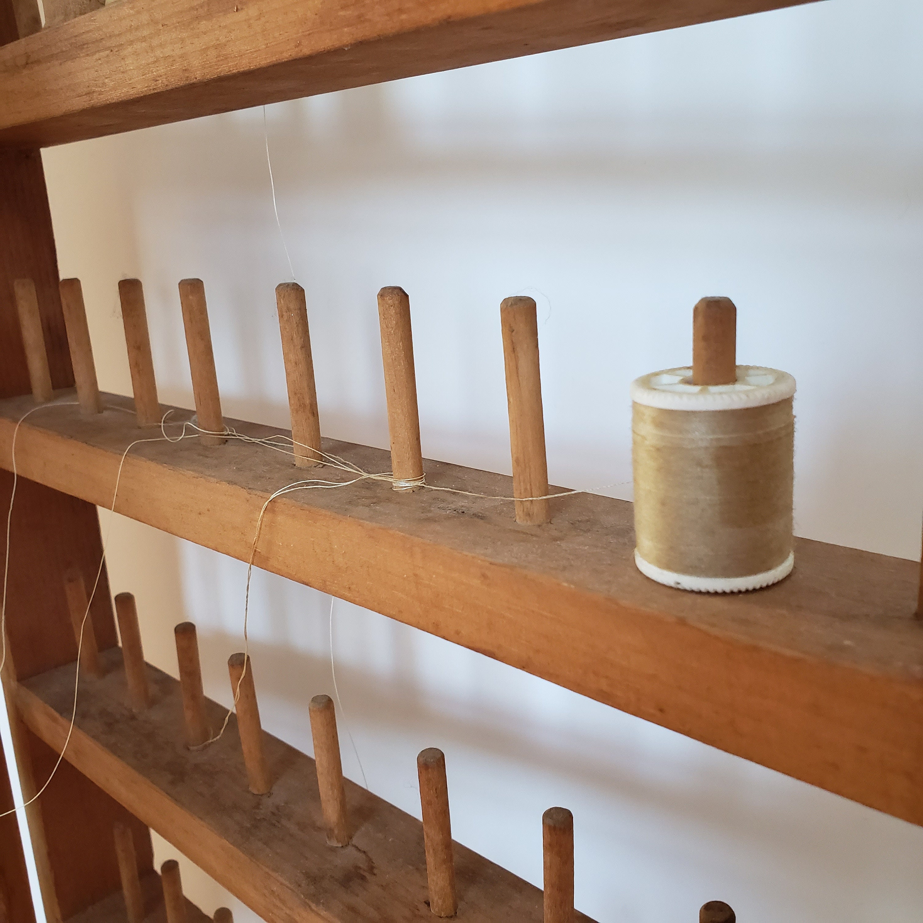 Wood Sew Threads Holder Vintage Threads Holder Foldable Peg - Etsy