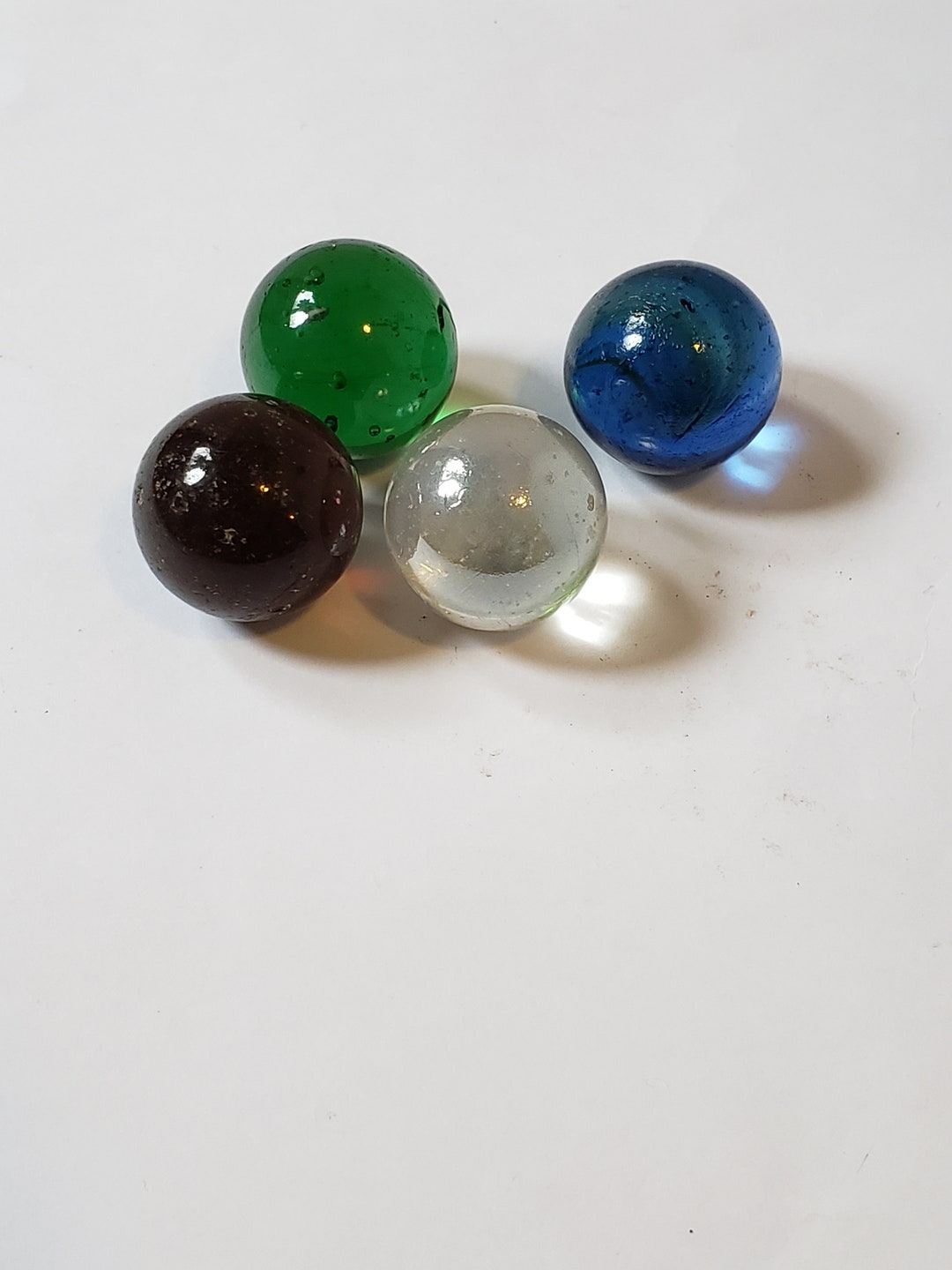 Vintage Transparent Glass Marbles, Large Glass Marbles, EYES Supply ...