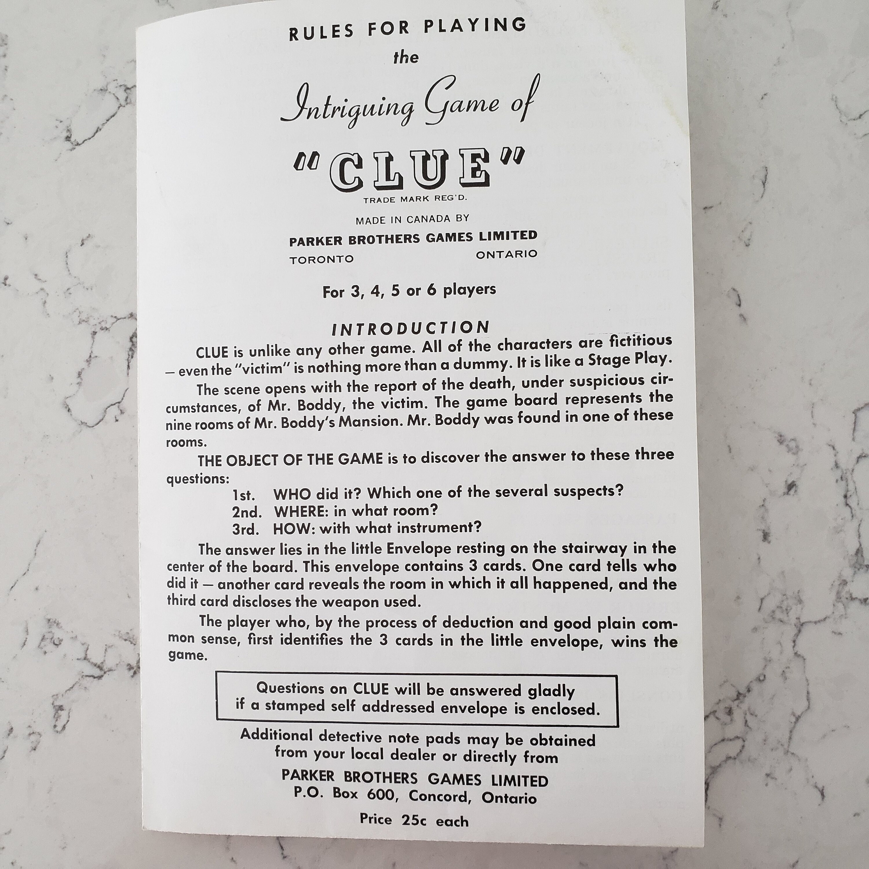 1963 Clue Board Game Vintage Board Game Vintage Kids Game - Etsy