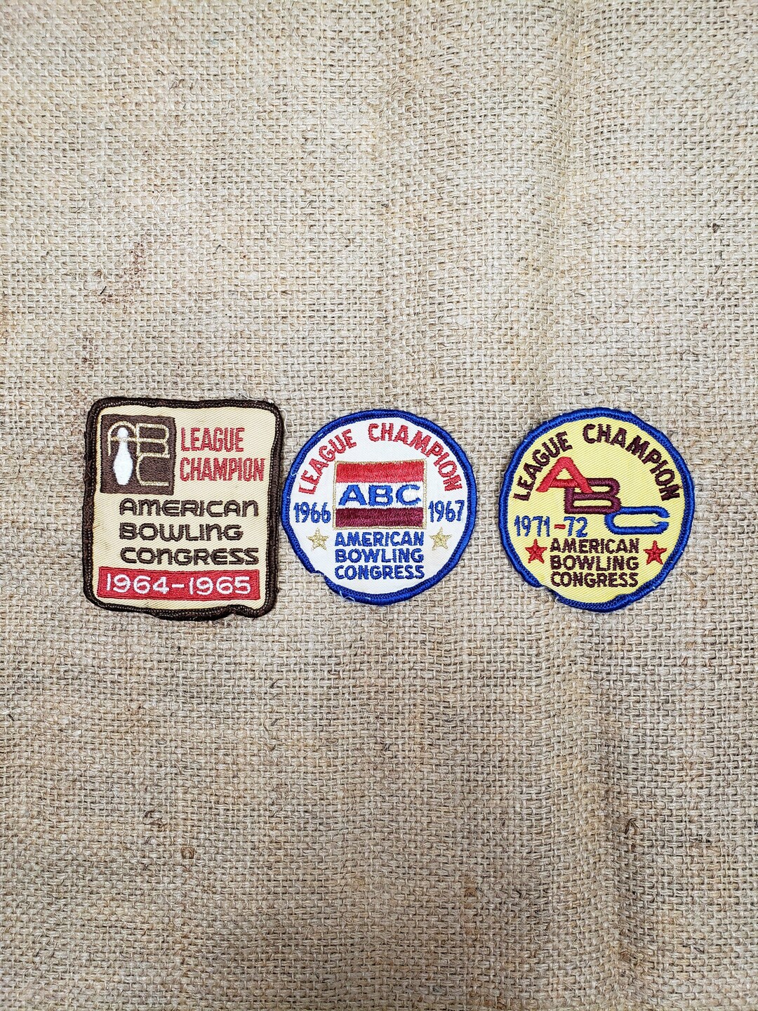 Bowling Crest, League Champion American Bowling Congress Bowling Patch ...