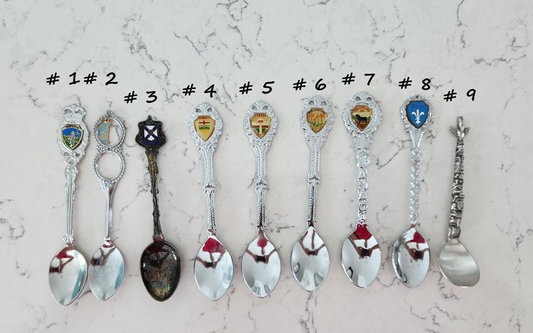 Vintage Canada Souvenir Spoons: Collectible Travel Spoons - Etsy