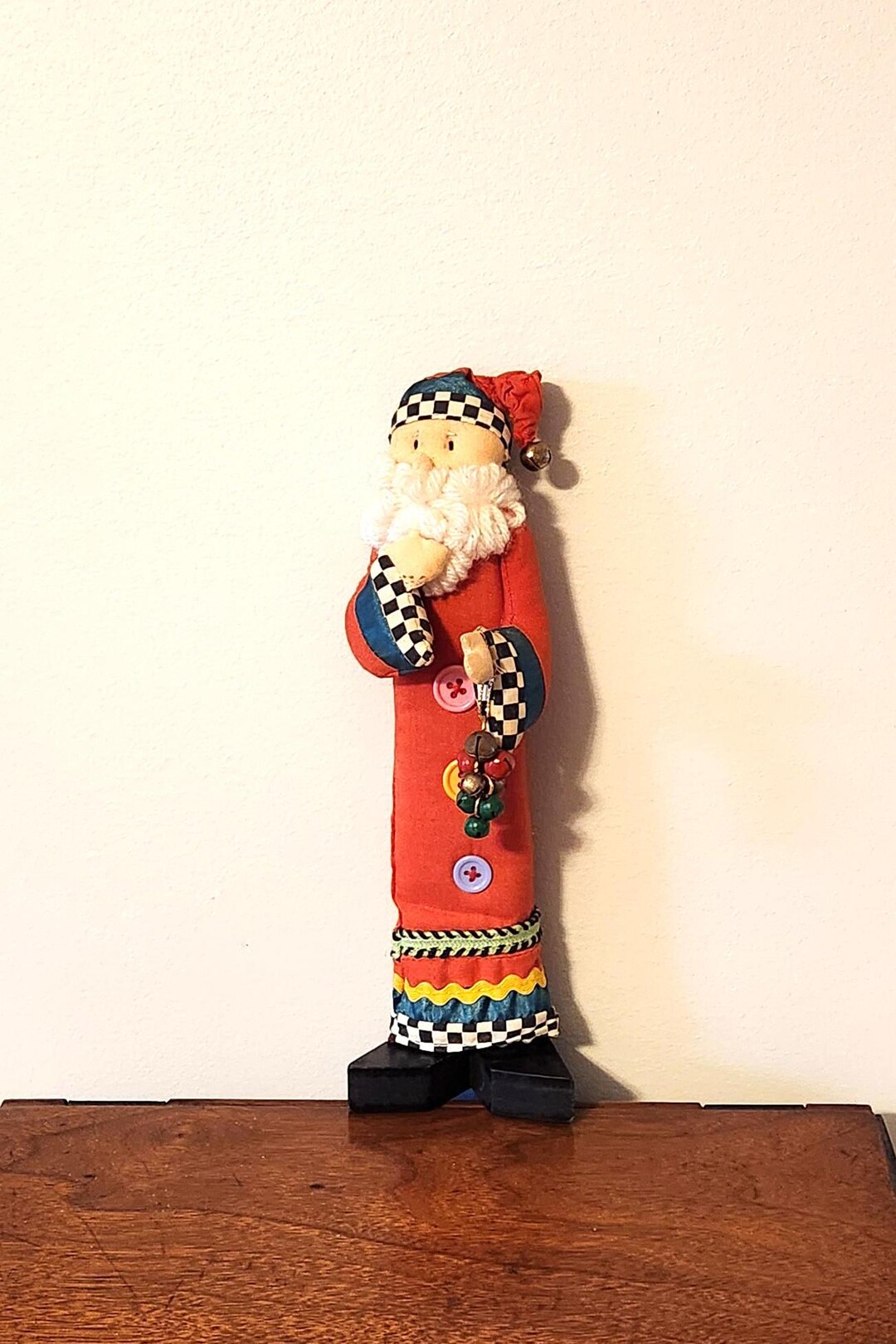 Vintage Fabric Santa Claus Figure Decoration - Etsy