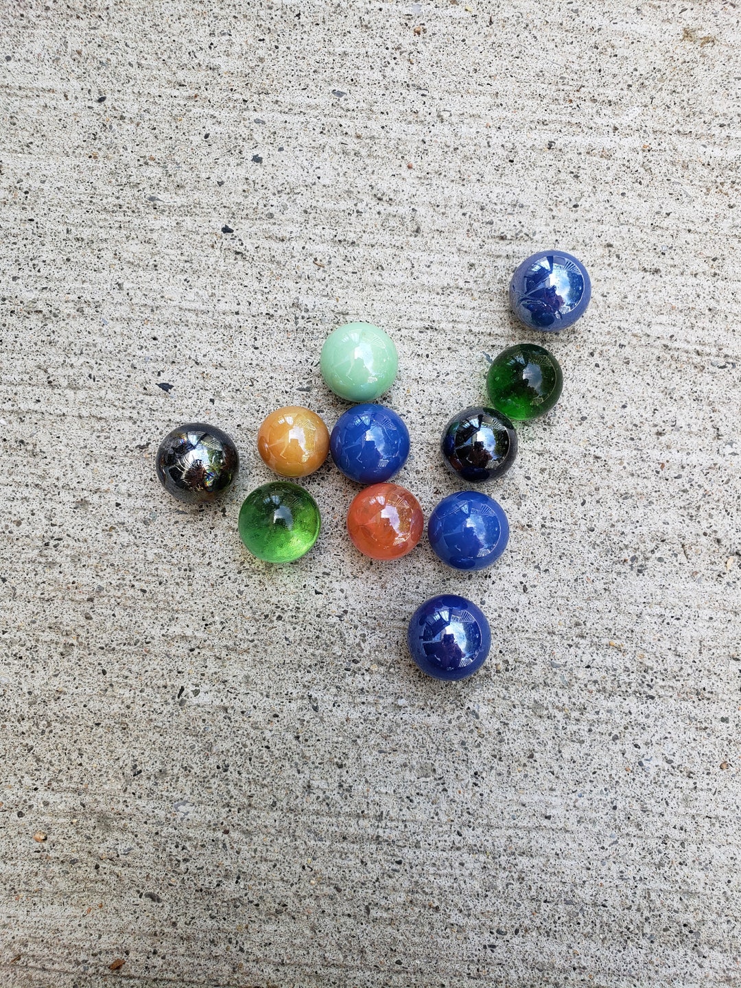 Vintage Opaque Marbles Glass Marbles Vintage Opaque Color Glass Marbles Marbles Game 1970s