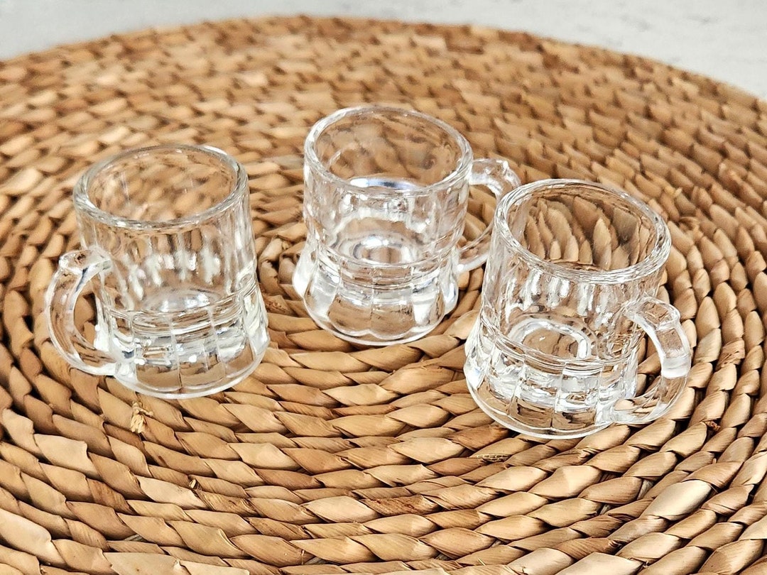 Vintage Federal Glass Mug Shooter, Mini Beer Mugs Set of 3 - Etsy