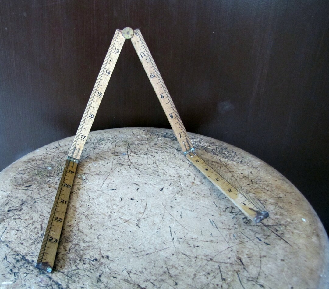 Vintage Folding Ruler/ Antique Folding Ruler/ Lufkin No 48 Ruler ...