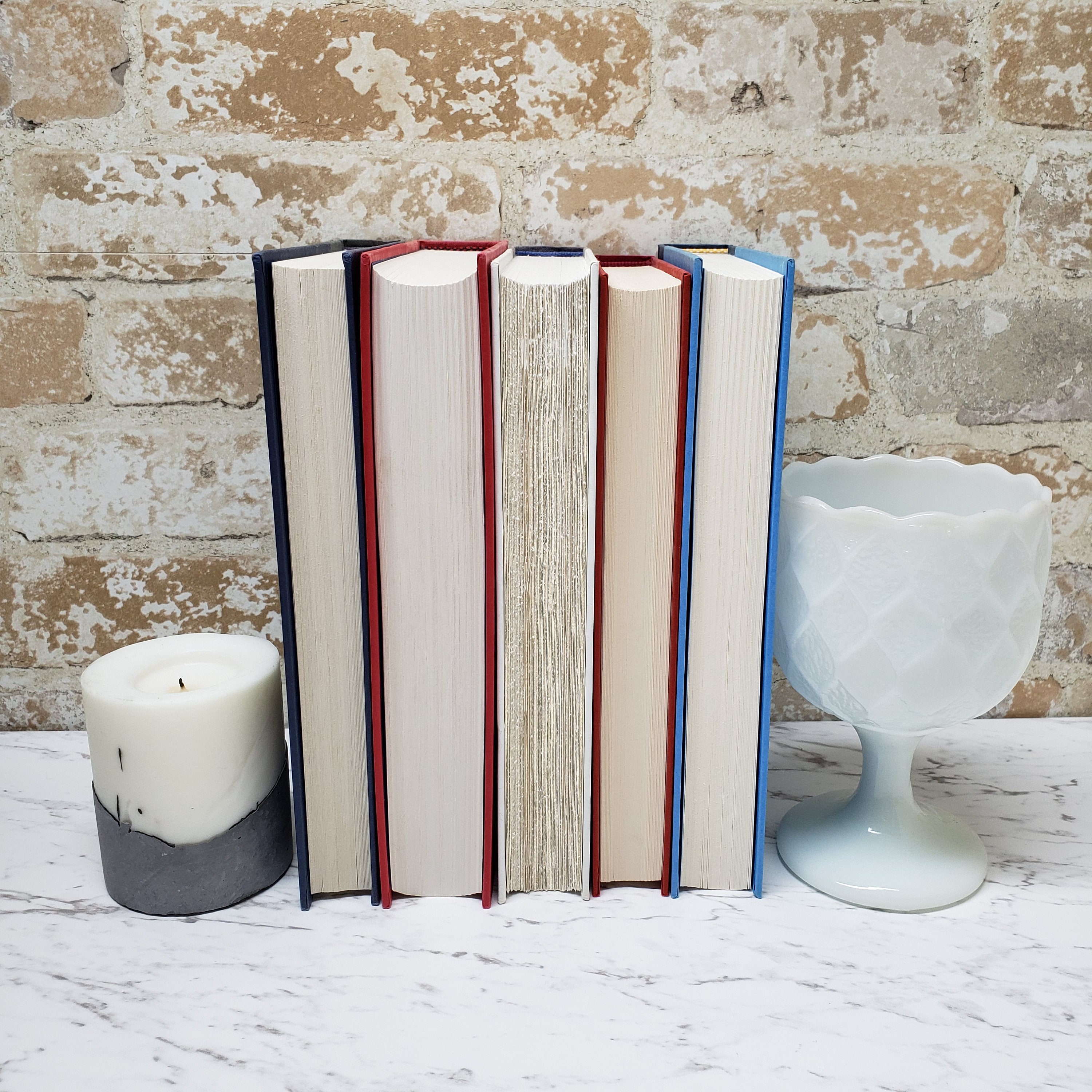 Book Bundles Bookshelf Decoration Decorative Book Stack - Etsy UK