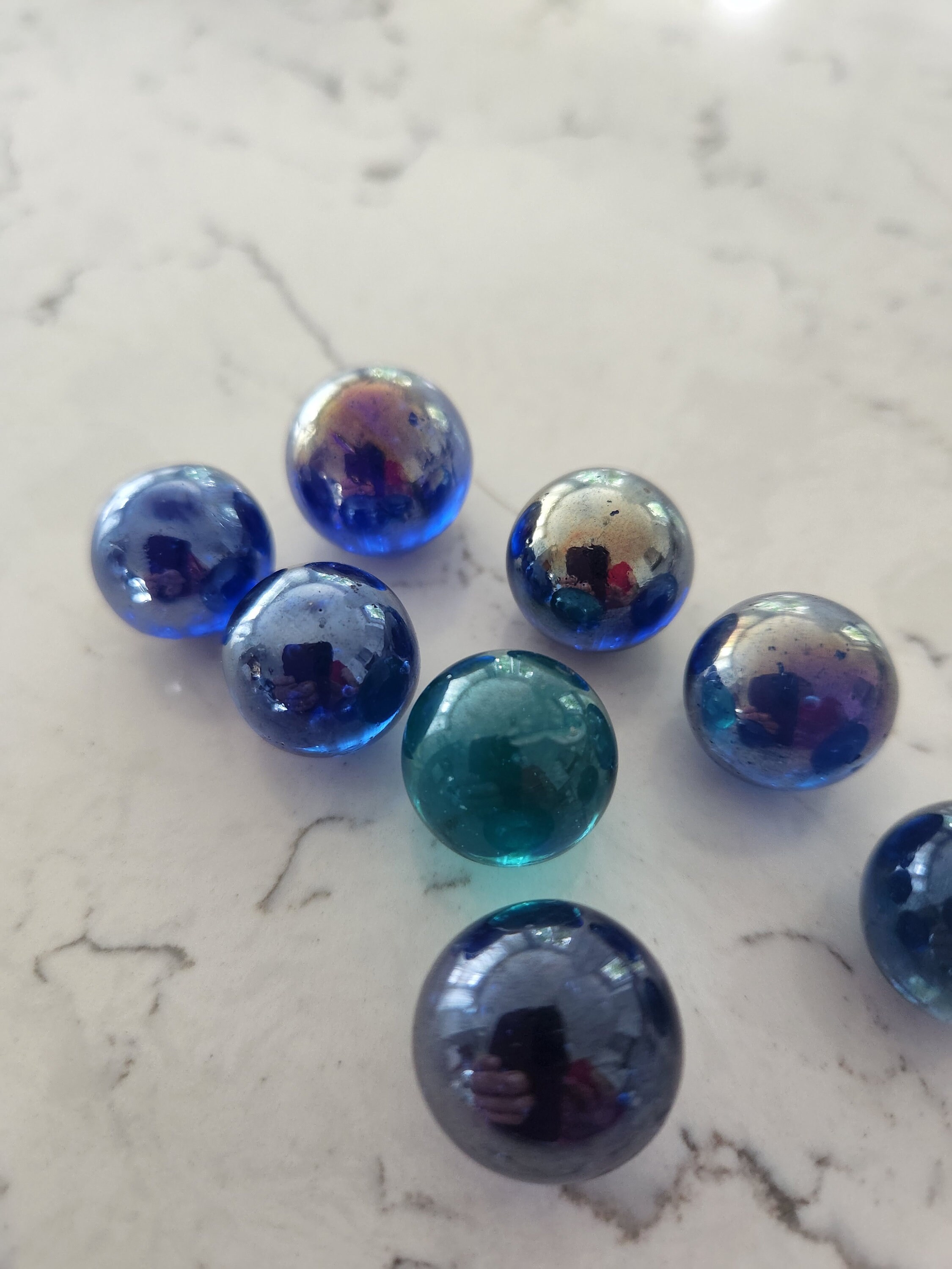 Vintage Glass Marbles, Vintage Marbles, Vintage Transparent Glass ...