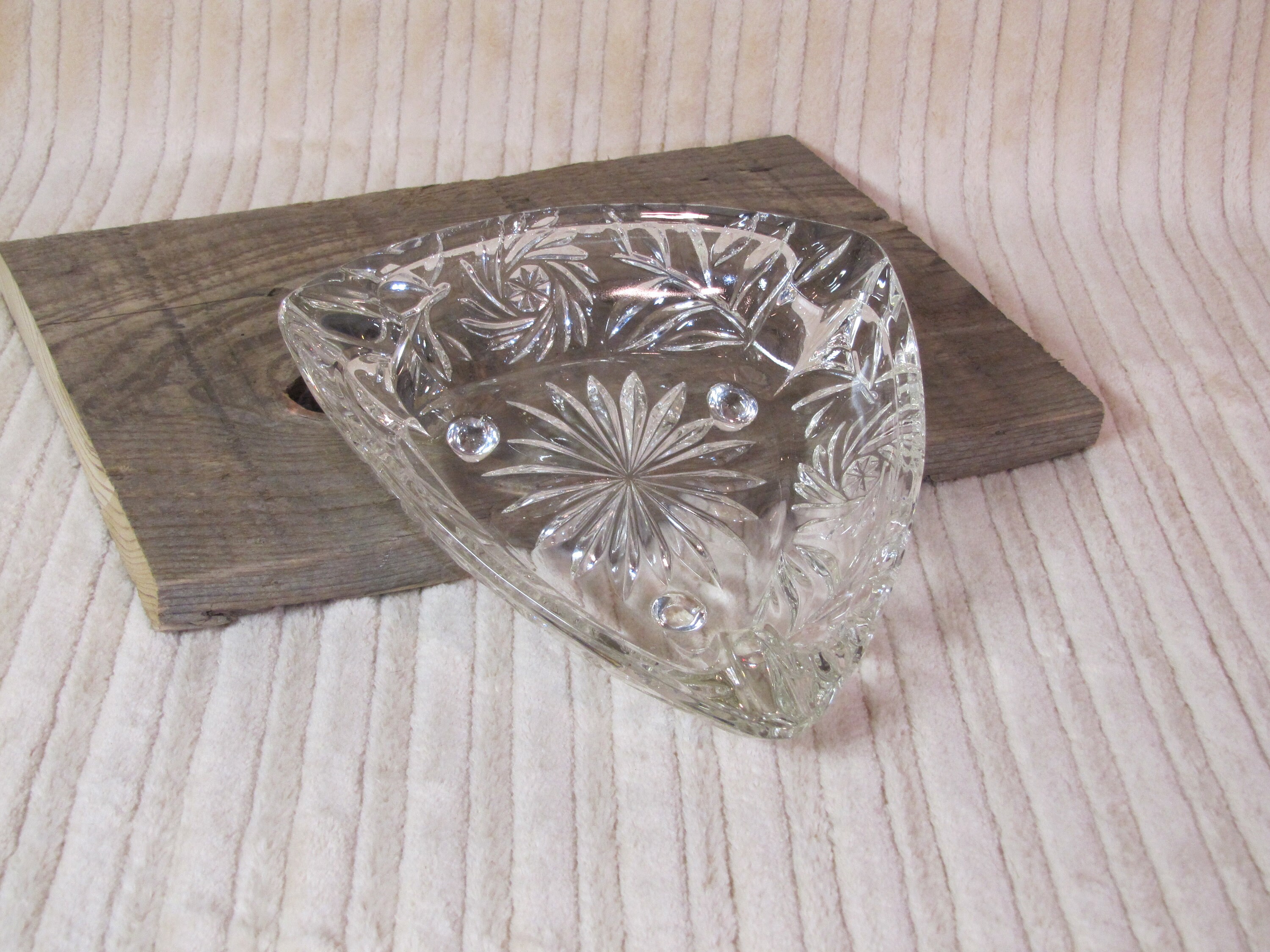 Collectibles Mid Century Triangle Glass Ashtray Ashtray 2 Unique MCM ...