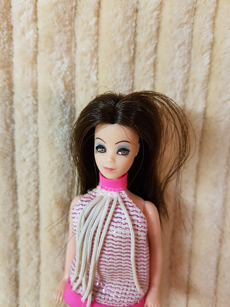 Vintage 1970s Topper Angie Doll: Brown Hair, Pink Dress - Etsy