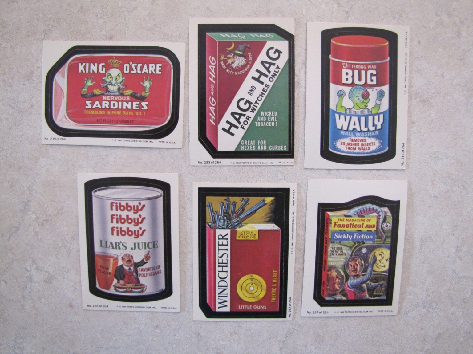 Vintage Topps Chewing Gum Stickers/ Real Garbage Candy/Wacky | Etsy