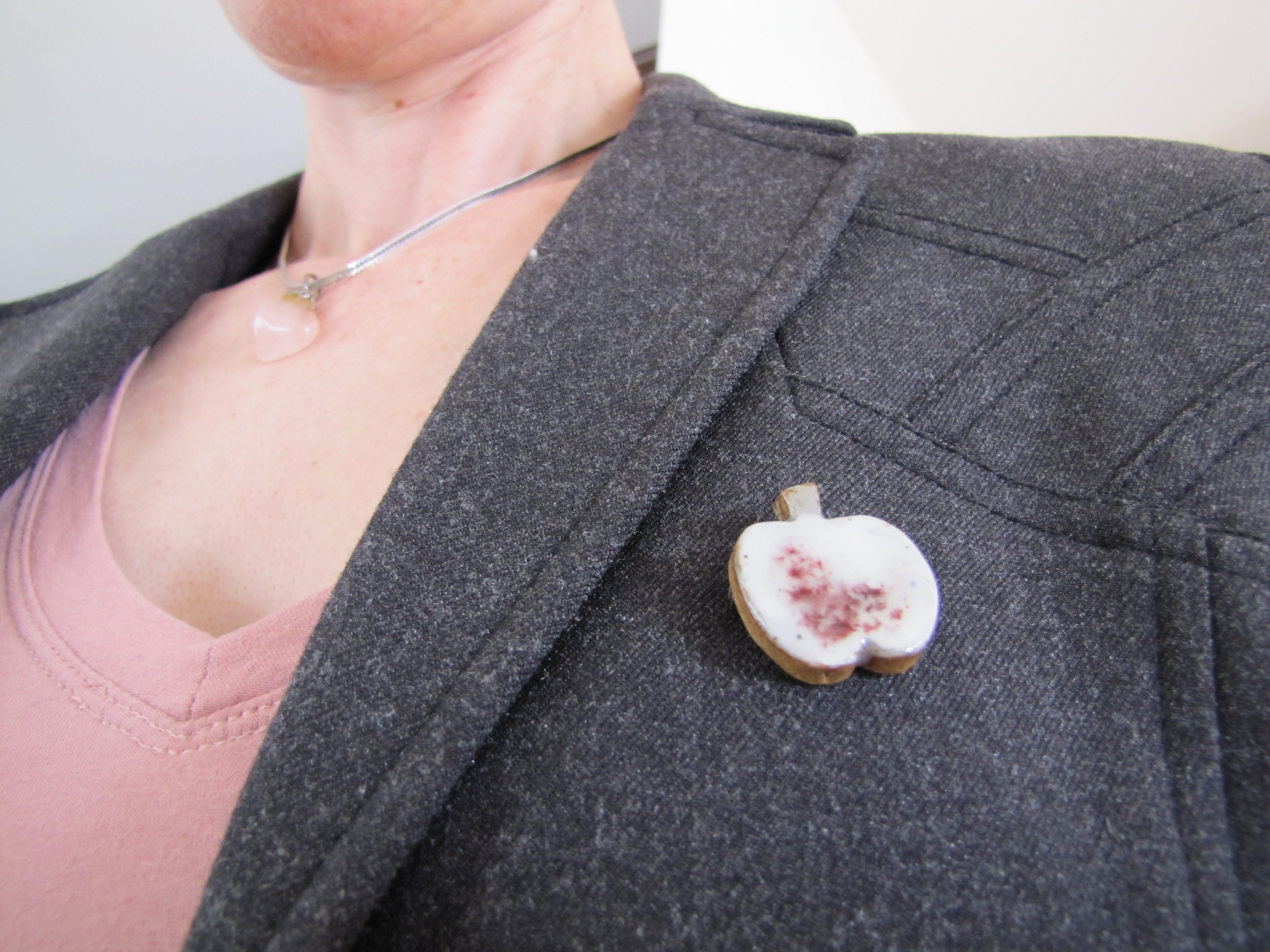 Apple Brooch/ Fruit Brooch/ Vintage Jewelry/ Apple Ceramic | Etsy