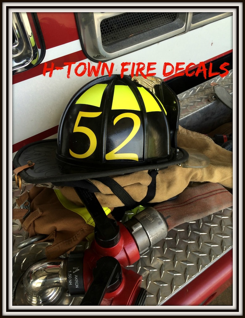 Fire Helmet Decal / Sticker > Reflective Station "number" (you Choose ...