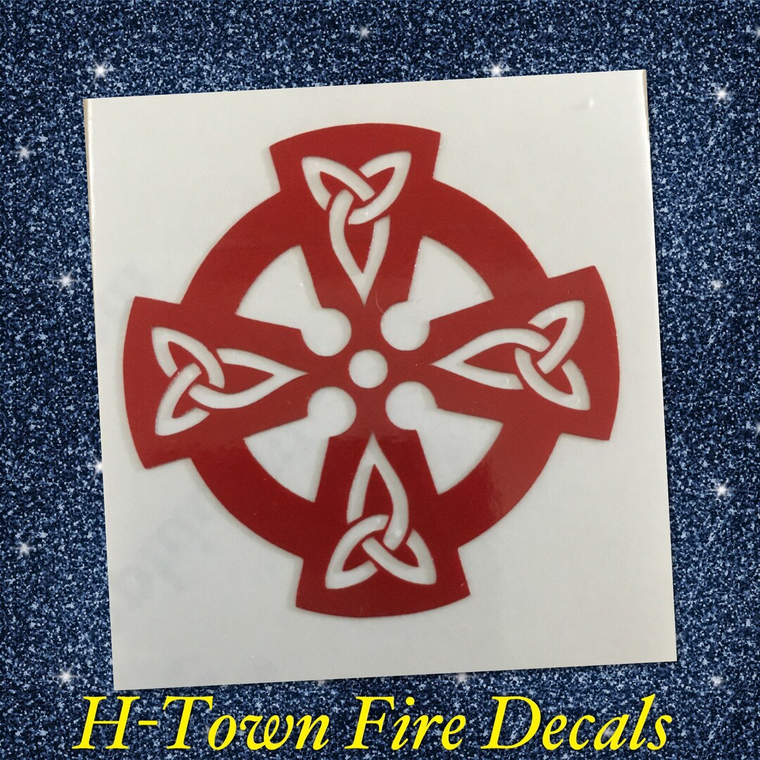 Celtic Cross Round HIGHLY REFLECTIVE Durable Fire - Etsy
