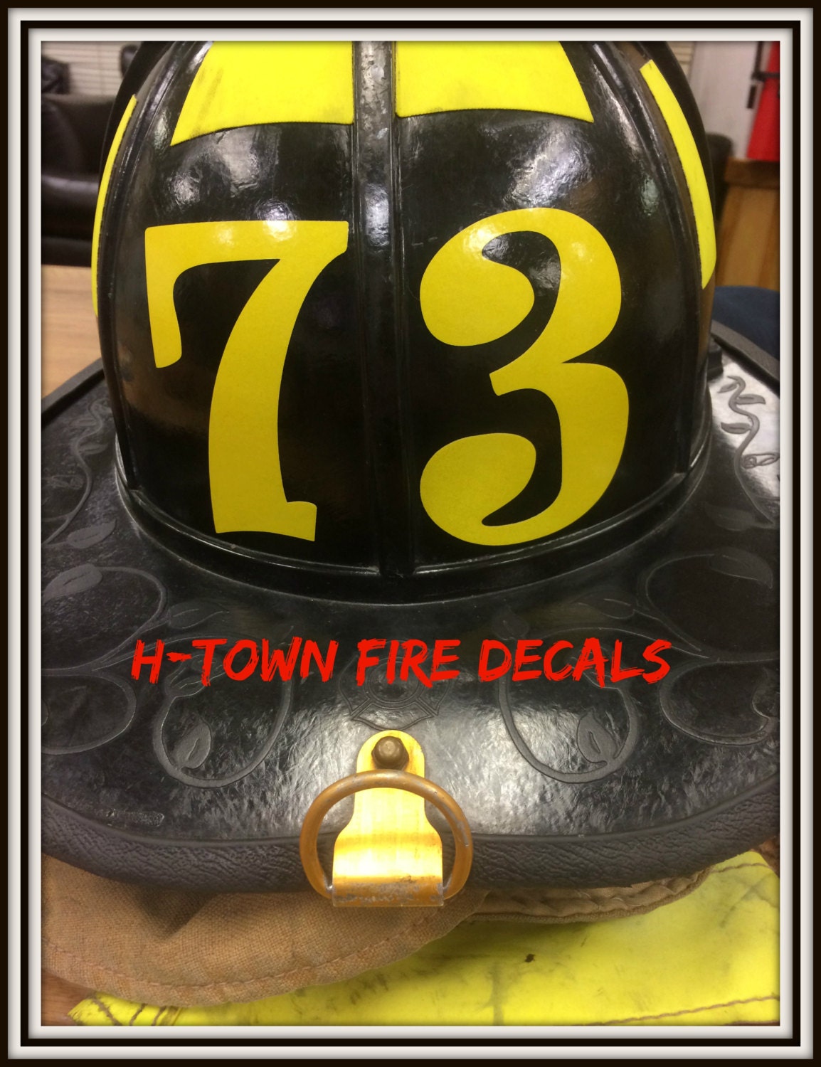 Fire Helmet Decal / Sticker Reflective Station | Etsy