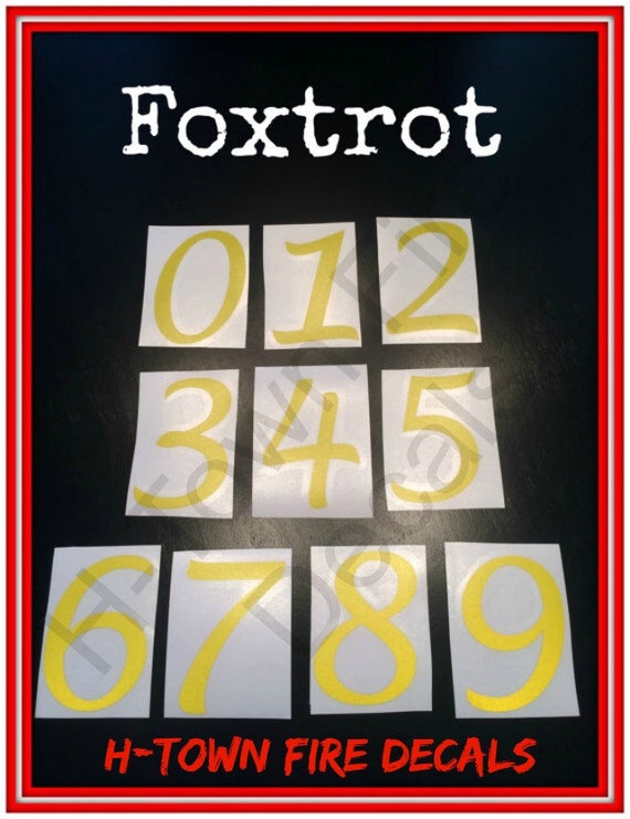 Reflective Numbers 3M Durable Vinyl Sticker / Decal | Etsy