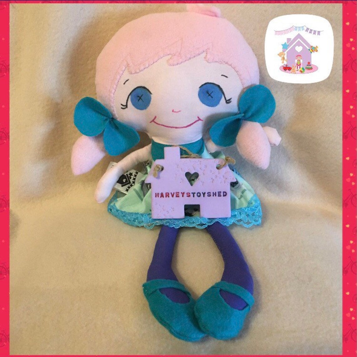 Buttons Doll Handmade to Order Fabric Doll - Etsy UK