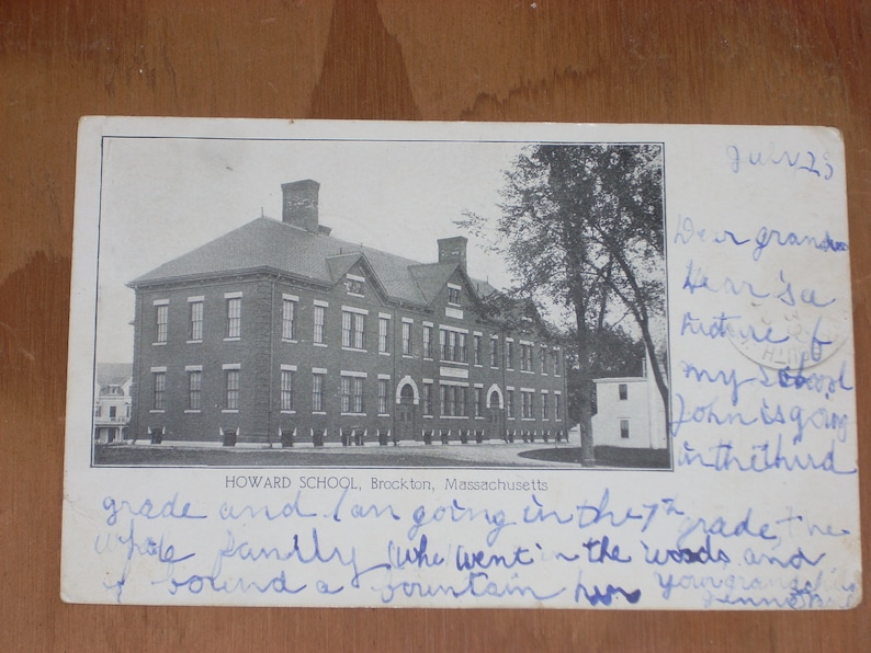 Vintage 1906 Post Card Howard School Brockton Massachusetts - Etsy