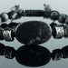 Black Network Bead Bracelet / Gemstone Bead Bracelet for Him / Bead ...