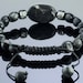 Black Network Bead Bracelet / Gemstone Bead Bracelet for Him / - Etsy