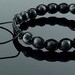 Black Network Bead Bracelet / Gemstone Bead Bracelet for Him / - Etsy