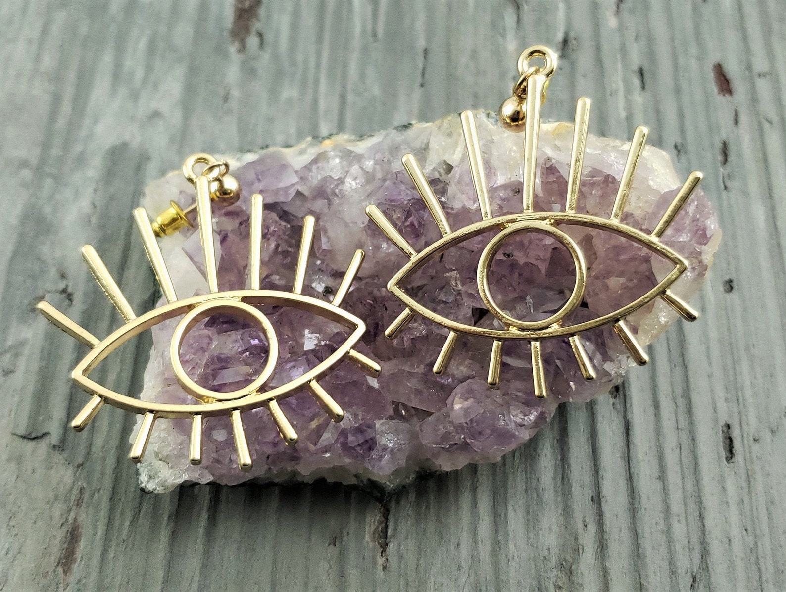 Evil Eye Earrings / Eye Earrings / Evil Eye Earrings / Eyelash Earrings ...