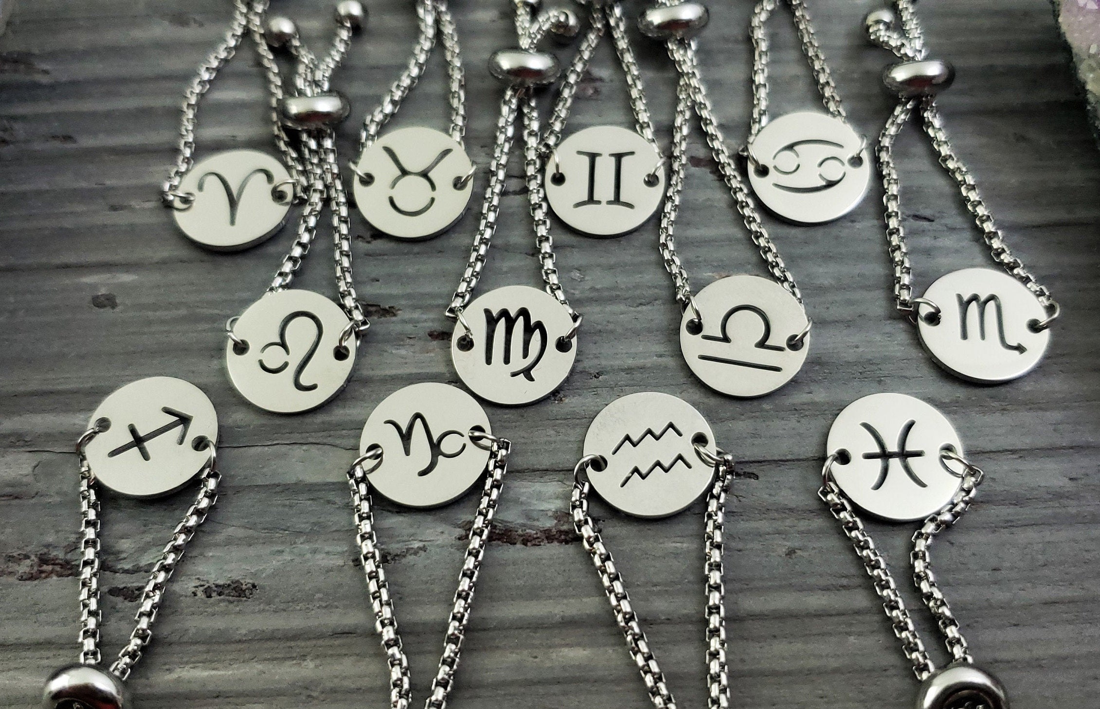 Zodiac Sign Ring / Stainless Steel Zodiac Ring / Adjustable | Etsy