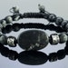 Black Network Bead Bracelet / Gemstone Bead Bracelet for Him / - Etsy