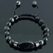 Black Network Bead Bracelet / Gemstone Bead Bracelet for Him / - Etsy