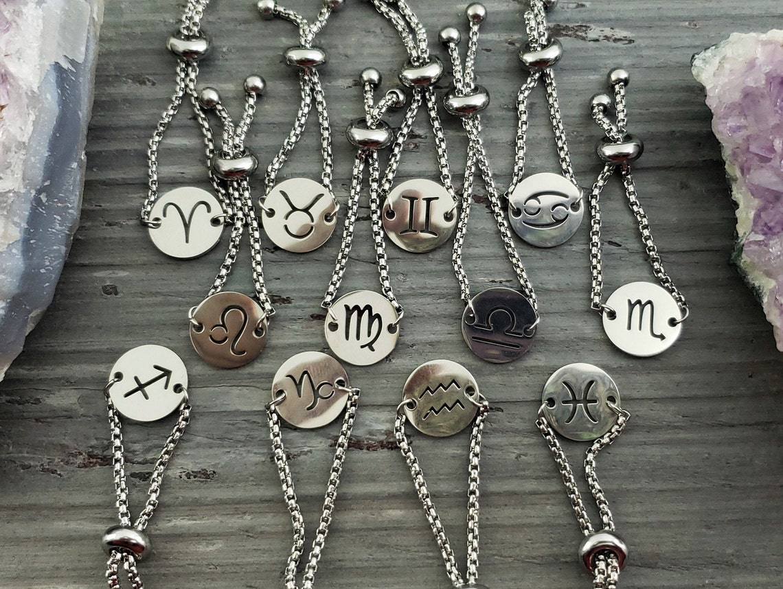 Zodiac Sign Ring / Stainless Steel Zodiac Ring / Adjustable | Etsy