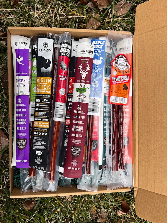 Exotic Jerky Wild Game Jerky Assortment - 50 Piece Meat Snack Variety ...
