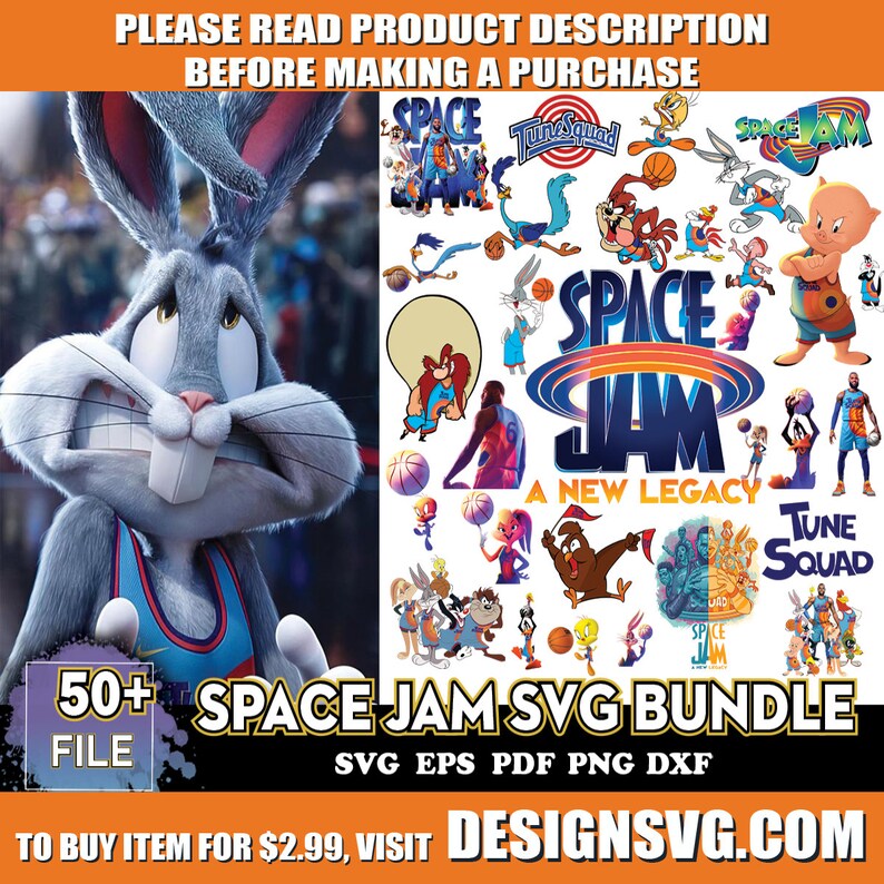 50 Files Space Jam Svg, Catoon Svg, New Legacy Svg - Etsy