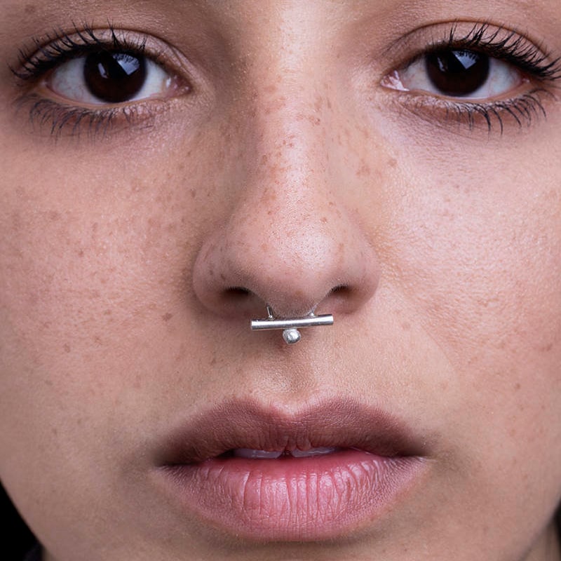 Silver Septum Ring - Etsy