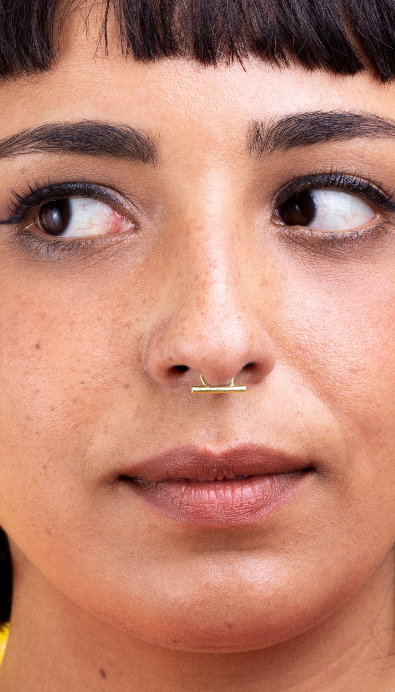 14k Gold Minimalist Septum Ring Gold Unisex Septum Hand Made Etsy