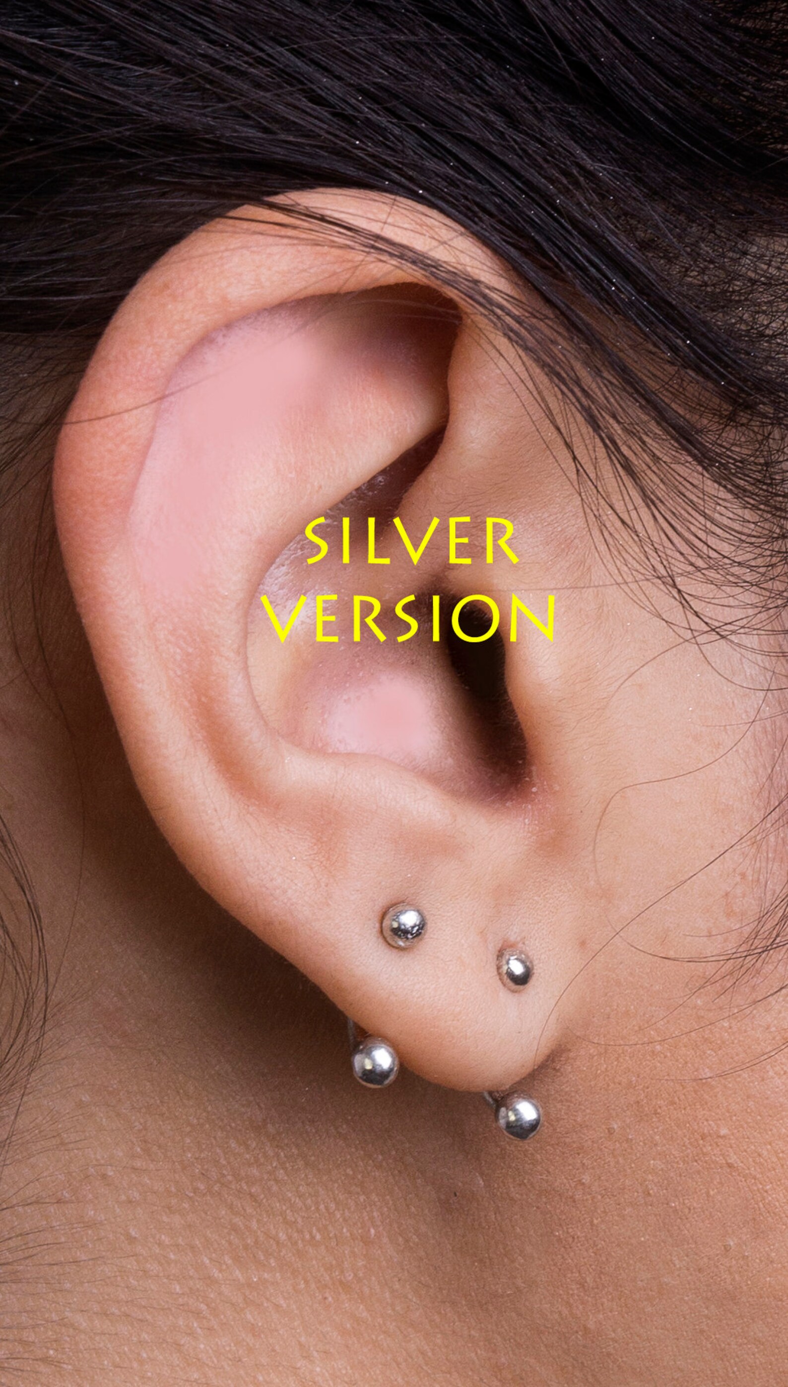 Black stud earrings Ear jackets Front back earrings Double | Etsy