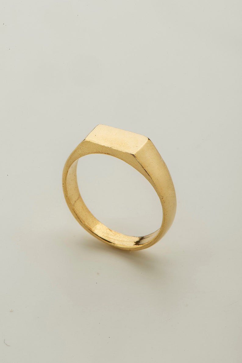 Sterling Silver Chunky Signet Ring Men, Classic Large Square Ring ...