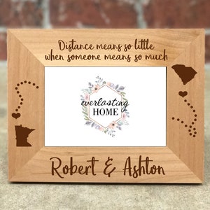 Long Distance Relationship Picture Frame Gift for Boyfriend | Etsy