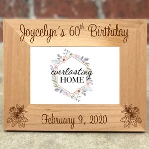 Personalized 60th Birthday Picture Frame Birthday Party | Etsy