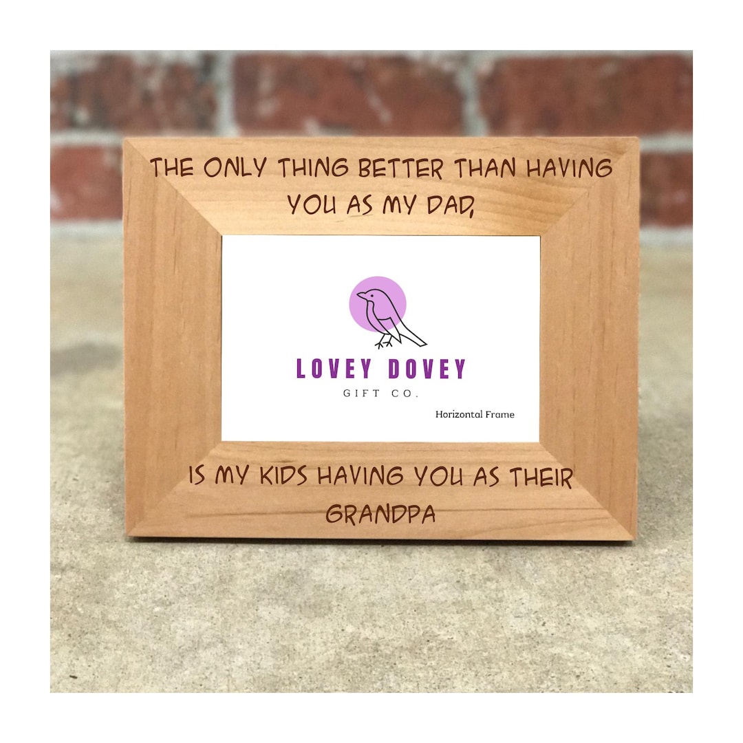 Father's Day Photo Frame, Gift for Grandparent, Birth Announcement ...