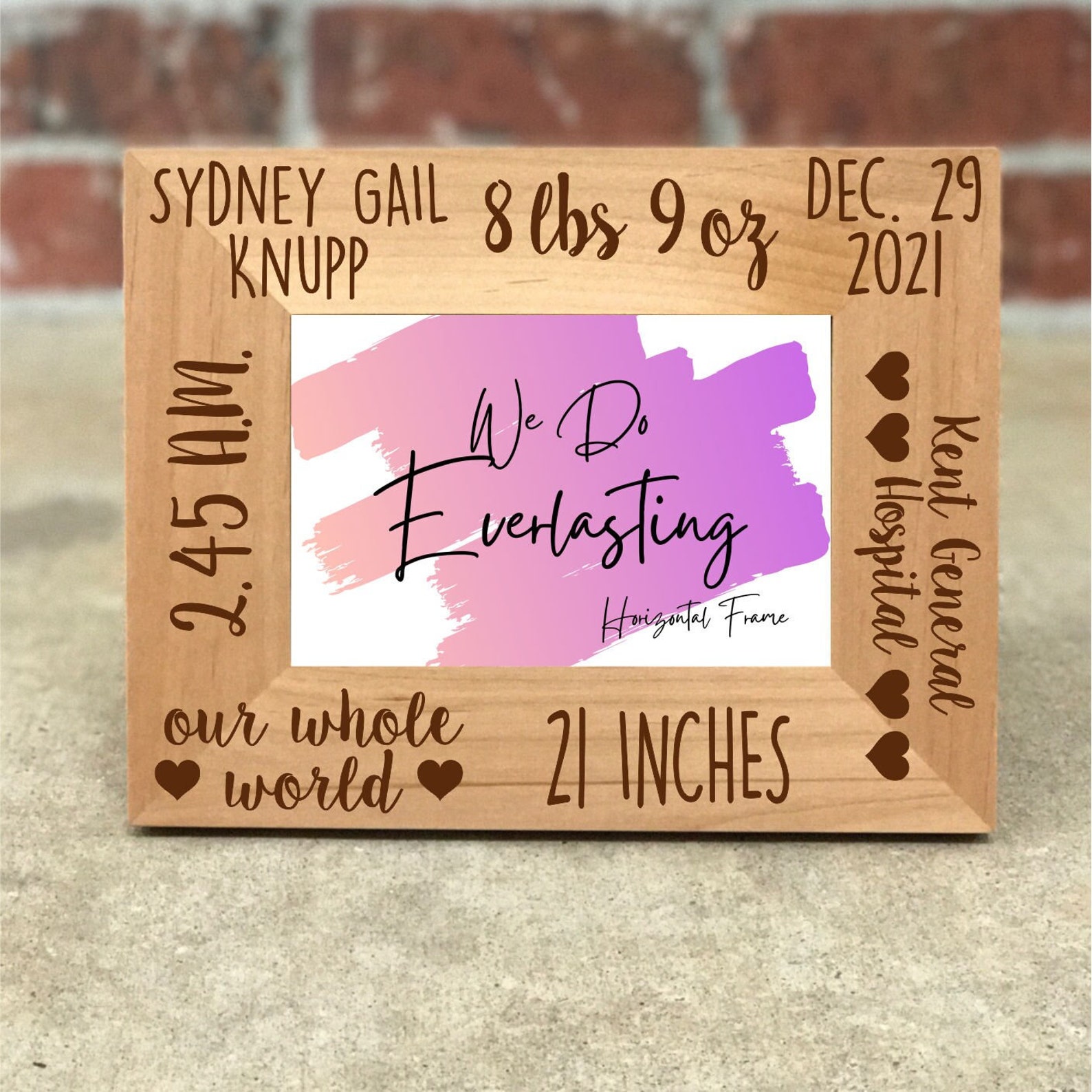 Personalized Baby Stats Picture Frame Baby Picture Frame - Etsy