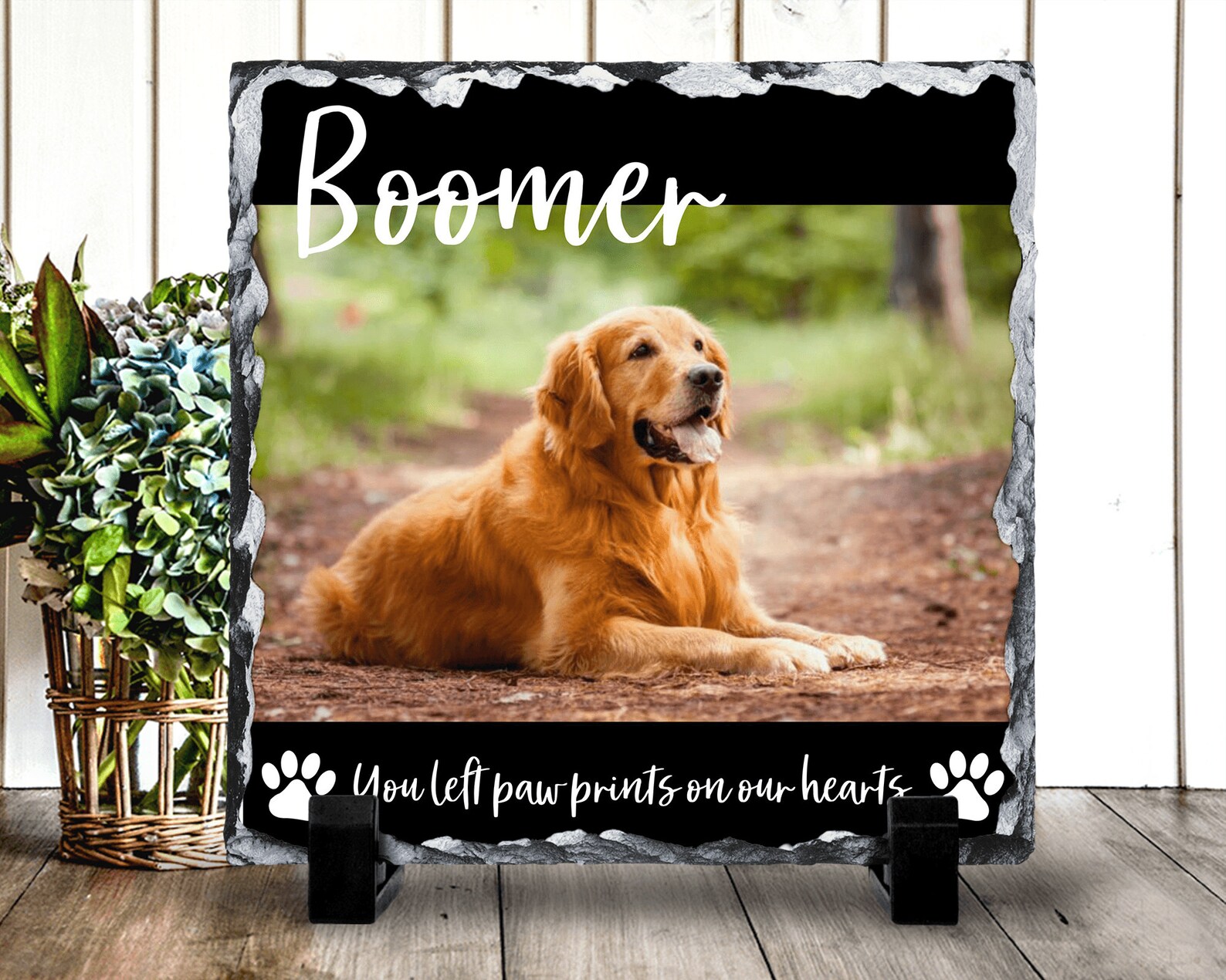 Personalized Dog Memorial Slate Pet Memorial Plaque Pet Loss | Etsy