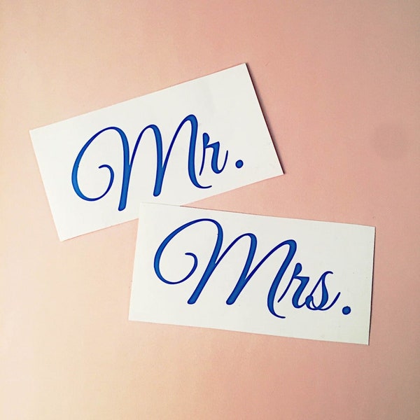 Mr and Mrs Decal - Etsy