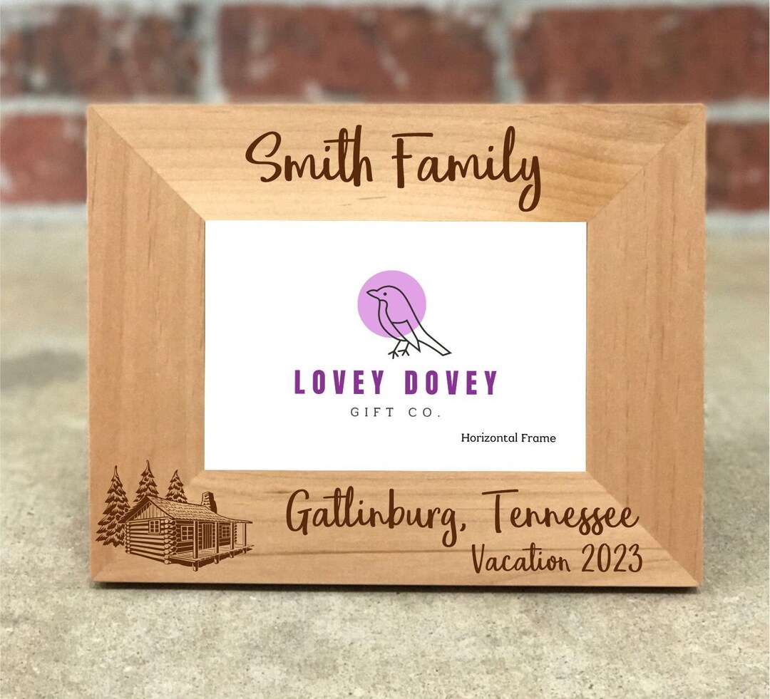 Personalized Family Vacation Picture Frame, Cabin Vacation Keepsake ...