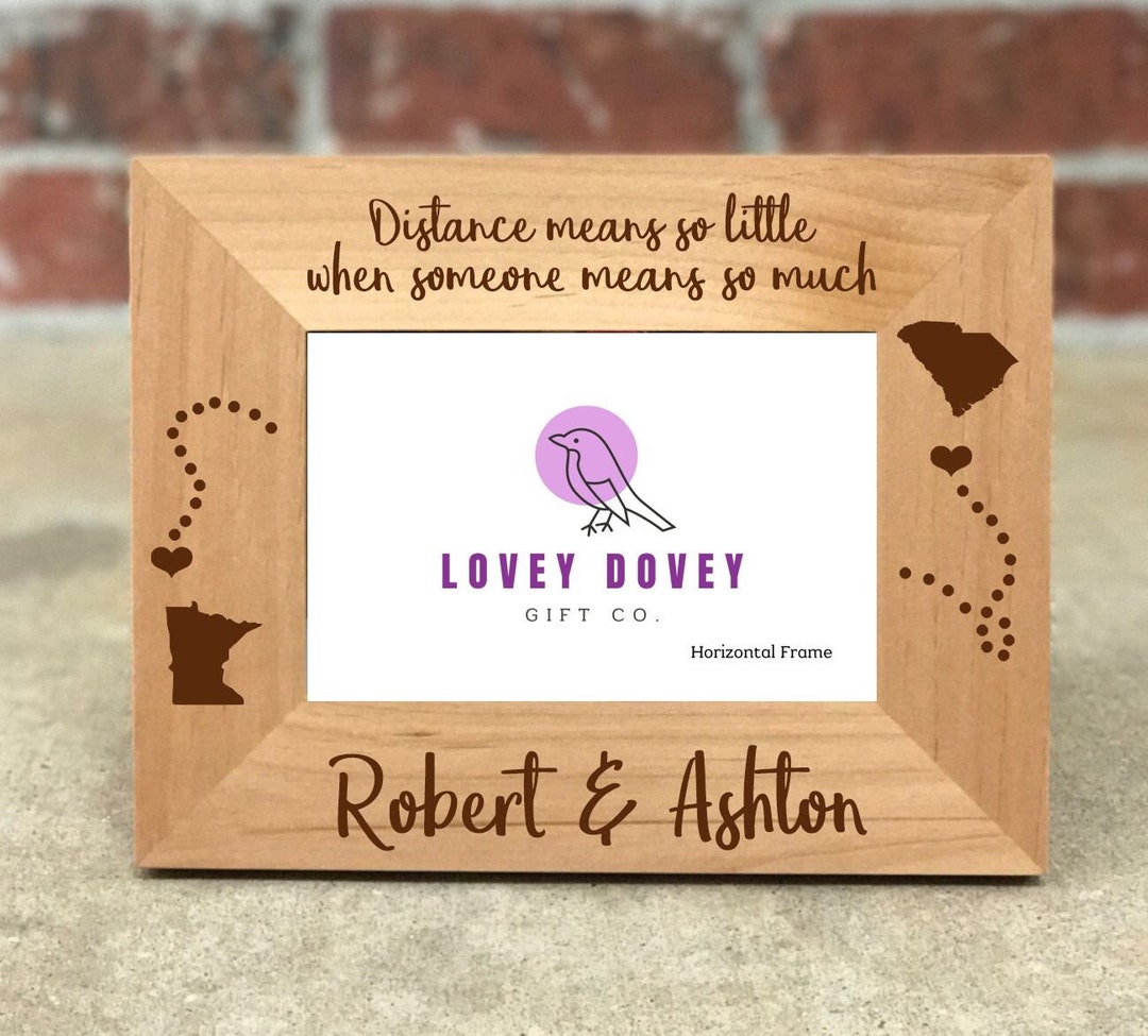 Long Distance Relationship Picture Frame, Gift for Friend, Birthday ...