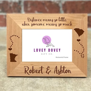 Long Distance Relationship Picture Frame, Gift for Friend, Birthday ...